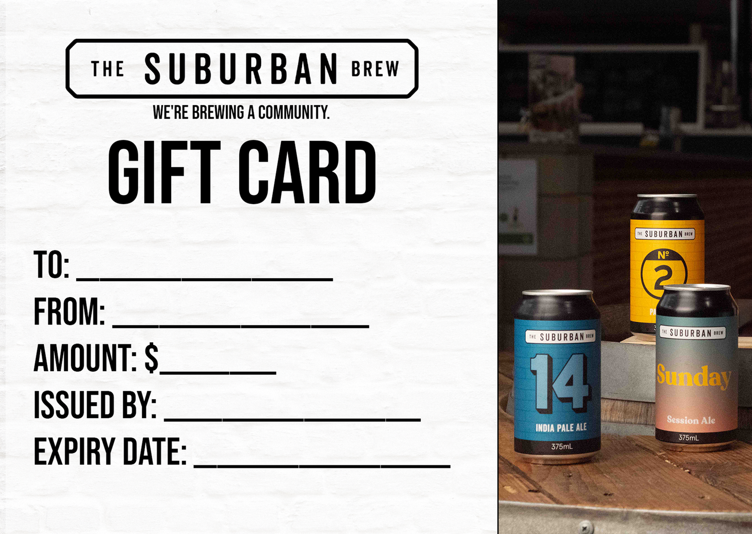 Gift Cards - The Perfect Craft Beer Gift – The Suburban Brew